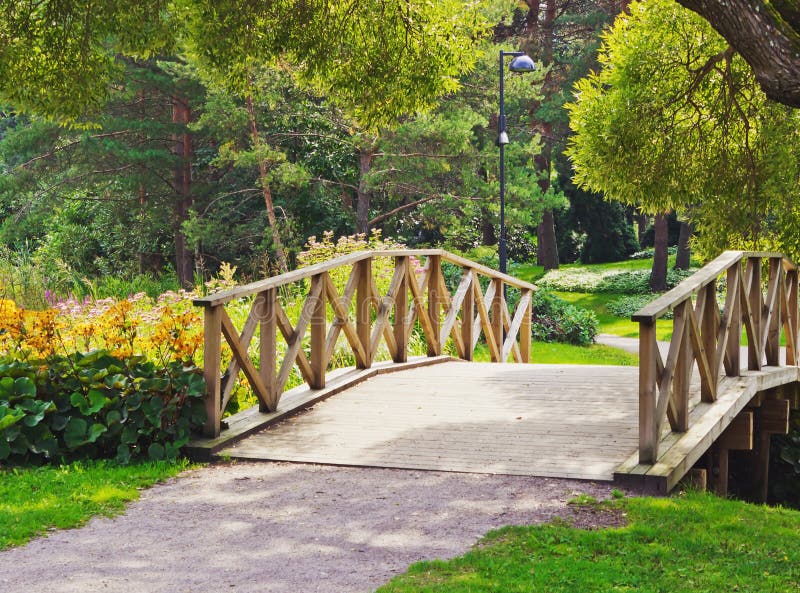 Small wooden bridge stock photo. Image of landscapes - 36672778