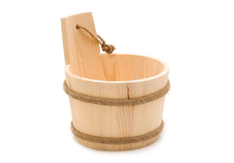 Wooden Bucket With SPA Accessories With Himalayan Salt Scrub Stock ...
