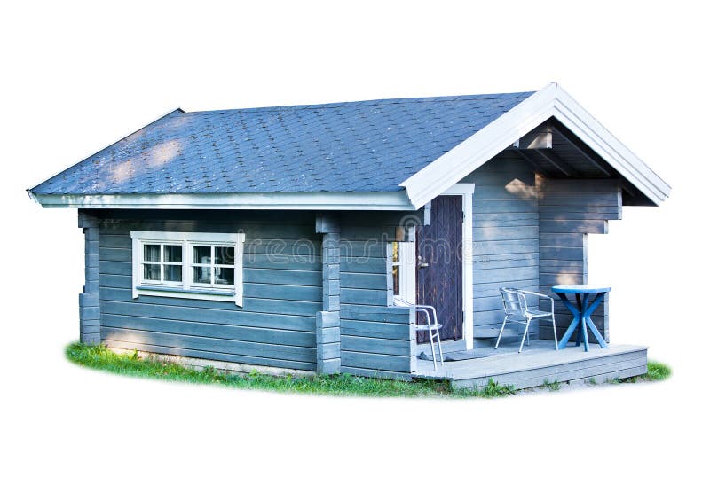 Small wooden cottage stock photo. Image of camp, blue - 19798530