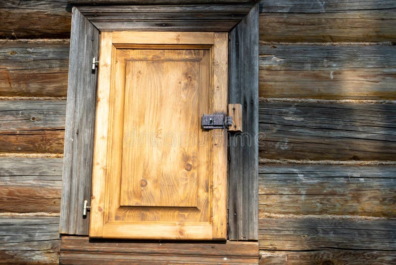 A Small Wooden Door in a Wooden House Stock Photo - Image of small ...