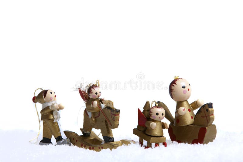 Small wooden figures stock image. Image of boon, white - 25563687