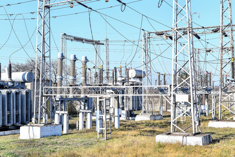 A Small Working Transformer Near the Groaning House Stock Photo - Image ...