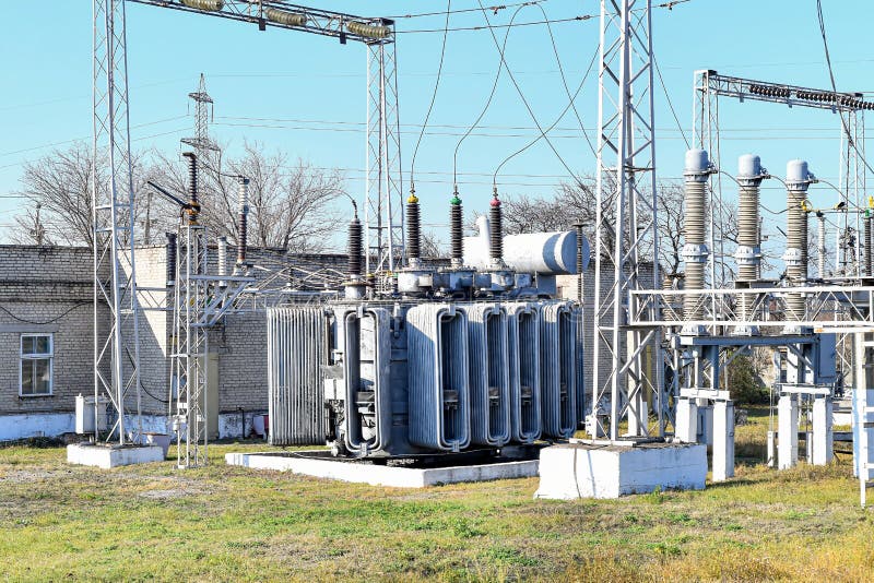 A Small Working Transformer Near the Groaning House Stock Photo - Image ...
