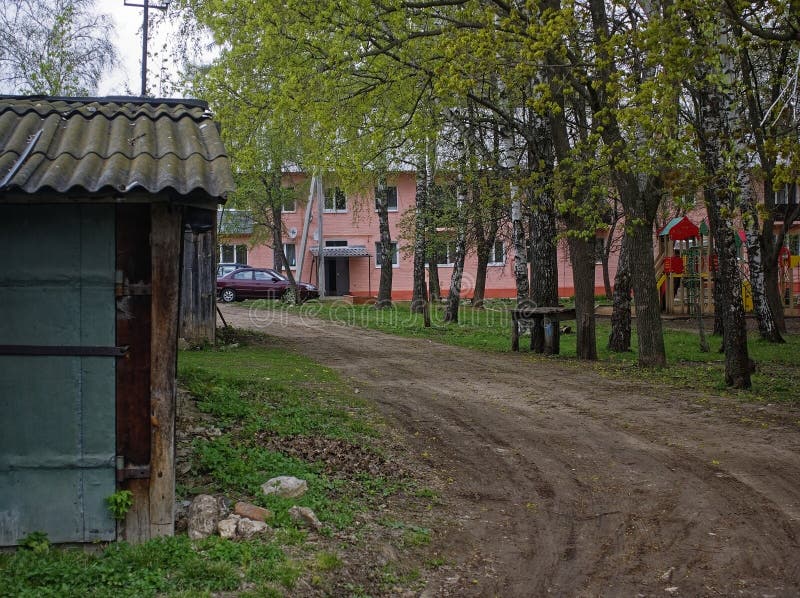 Small Working Village in Spring Stock Photo - Image of front, culture ...