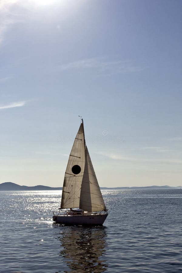Small yacht stock image. Image of croatia, humidity, reflection - 5360599