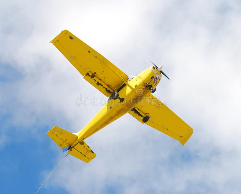 Yellow airplane stock image. Image of ground, airplane - 12154807