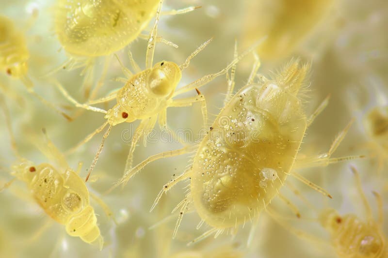 Small Yellow Bugs on Table stock photo. Image of generated - 312913778