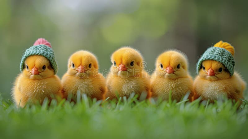 Small Yellow Chickens Standing Together Stock Image - Image of poultry ...