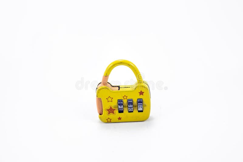 Small yellow padlock stock image. Image of idea, pickpocket - 217589671