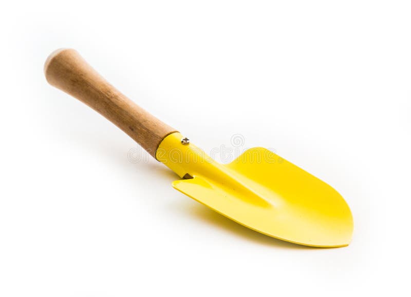 The Yellow Shovel Has Cleared the Snow Away. Stock Photo - Image of ...