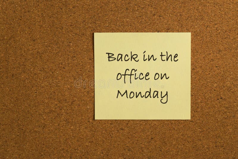 Small Yellow Sticky Note on Office Noticeboard Stock Image - Image of ...