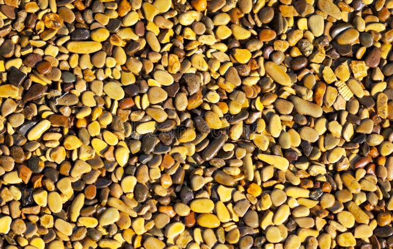 Small Yellow Stones on the Road Surface As Background Stock Photo ...