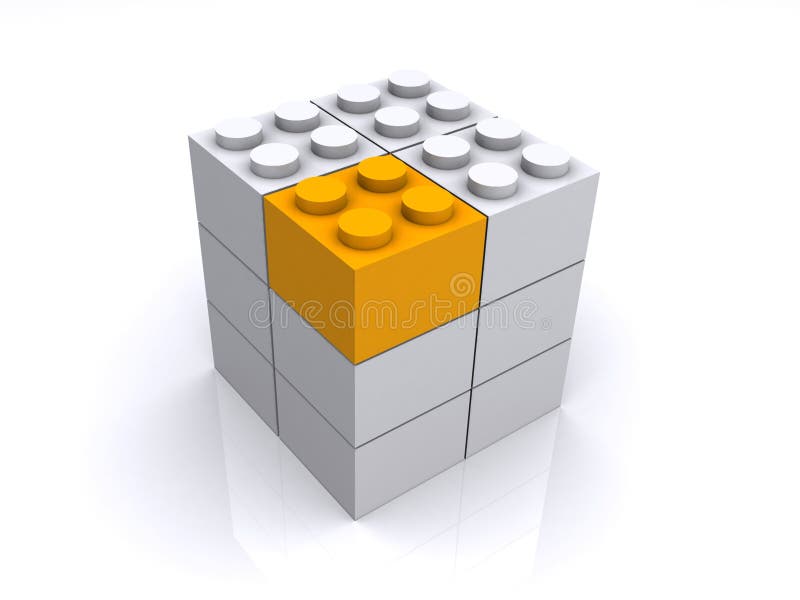 Small Yellow and White Cubes Stock Illustration - Illustration of ...