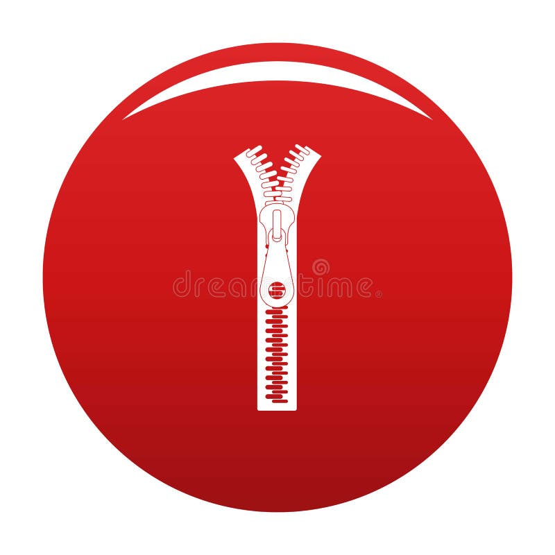 Small zip icon vector red stock vector. Illustration of tailor - 154495001