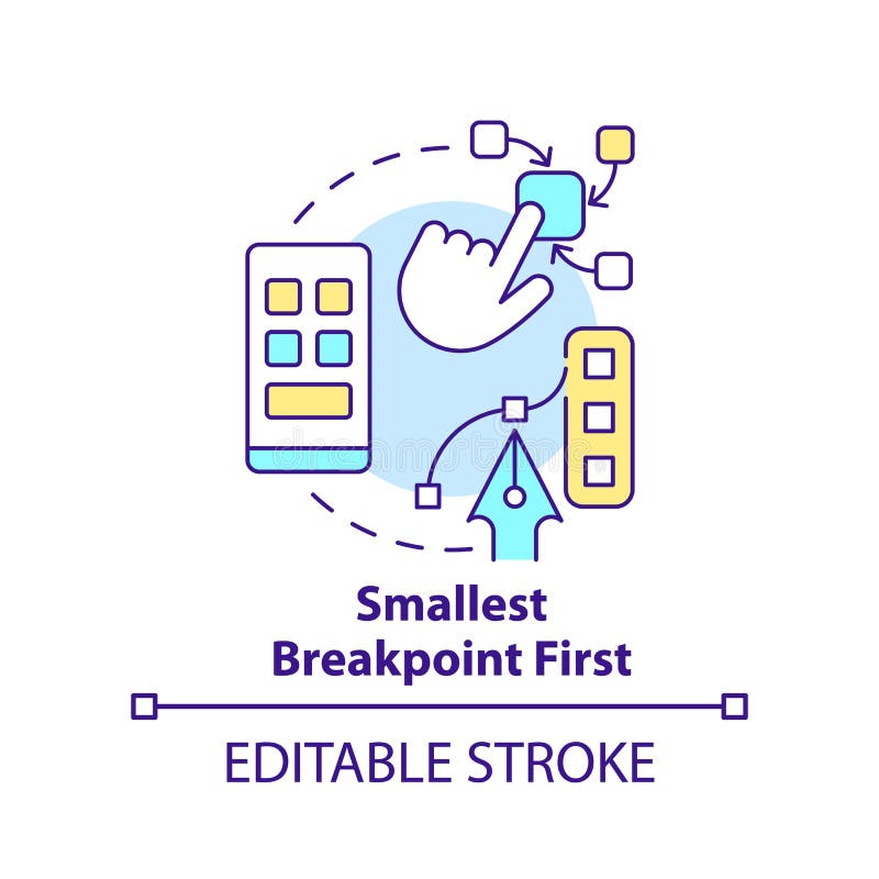 Smallest Breakpoint First Concept Icon Stock Vector - Illustration of ...
