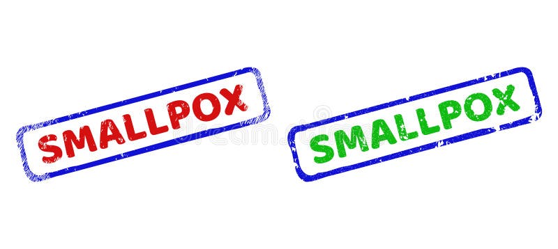 SMALLPOX Bicolor Rough Rectangular Stamp Seals with Distress Surfaces ...