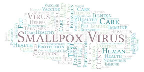 Smallpox Virus Word Cloud, Made with Text only. Stock Illustration ...