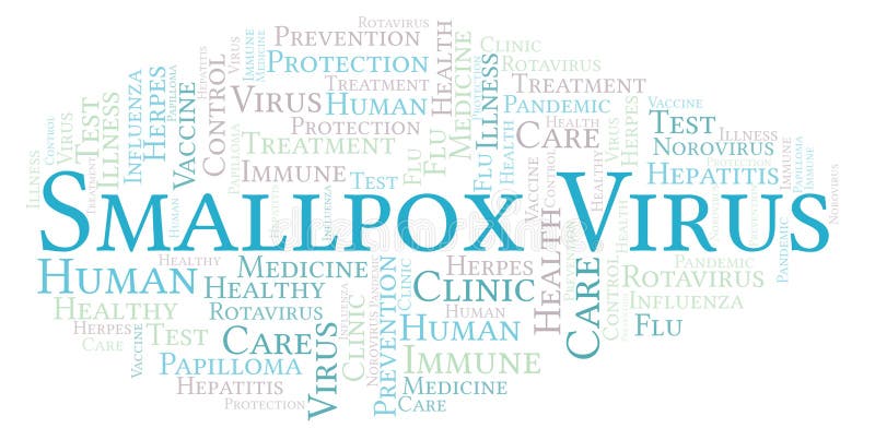 Smallpox Virus Word Cloud, Made with Text only. Stock Illustration ...