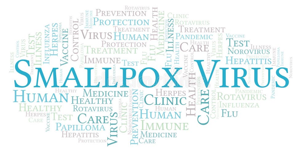 Smallpox Virus Word Cloud, Made with Text only. Stock Illustration ...