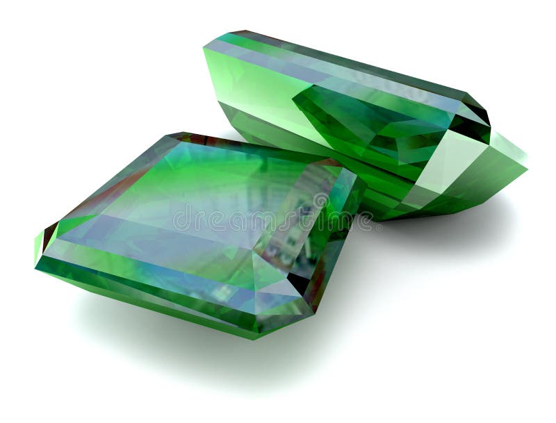 Smaragden stock illustratie. Illustratie bestaande uit exclusief - 6050126