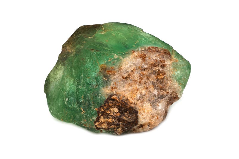 Ruwe smaragd stock afbeelding. Image of glanzend, steen - 17758111