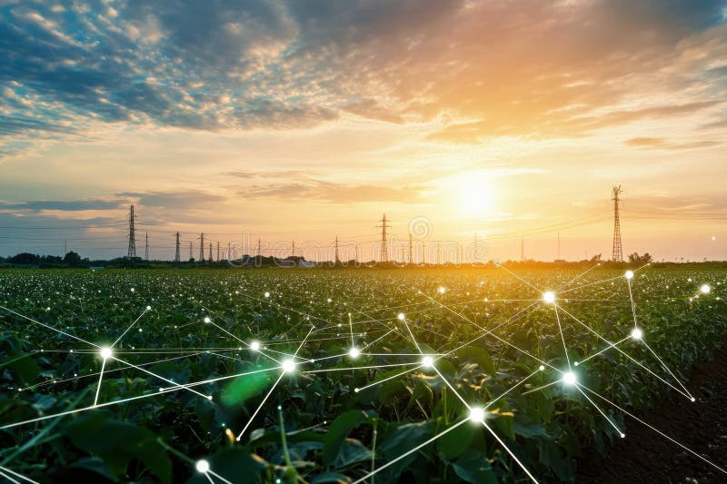 Smart Agriculture: Networked Farm Technology in Sunrise Field Landscape ...
