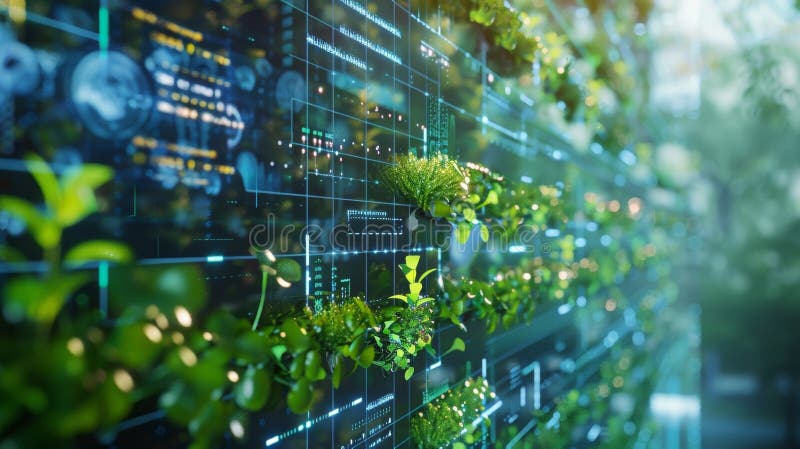 Smart Agriculture Technology Monitoring System Analyzing Plants Growing ...