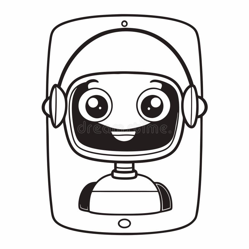 Smart AI Assistant Icon . Your Friendly Digital Chatbot Stock Vector ...