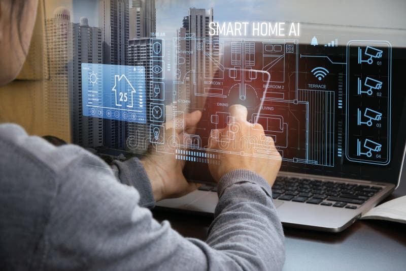 Smart AI Concept for Home, Control Things in the House with Automation ...
