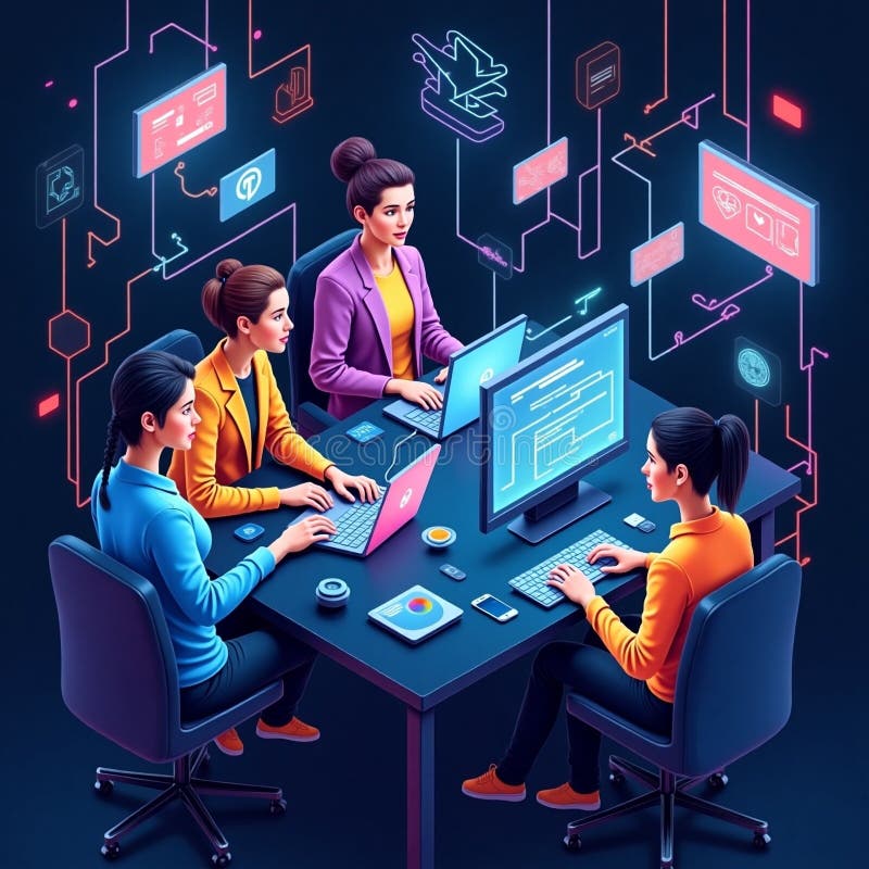 Smart AI Personal Assistant – Wearable Tech Sync, Predictive Scheduling & Glowing Cybernetic ...