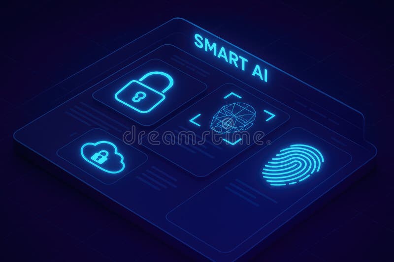 Smart Ai Security System Interface Design Stock Illustration ...