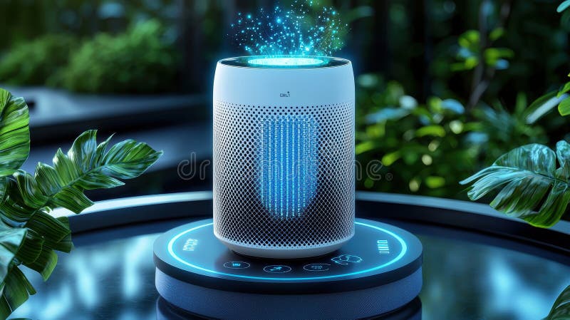 Smart Air Purifier stock illustration. Illustration of virus - 335380846