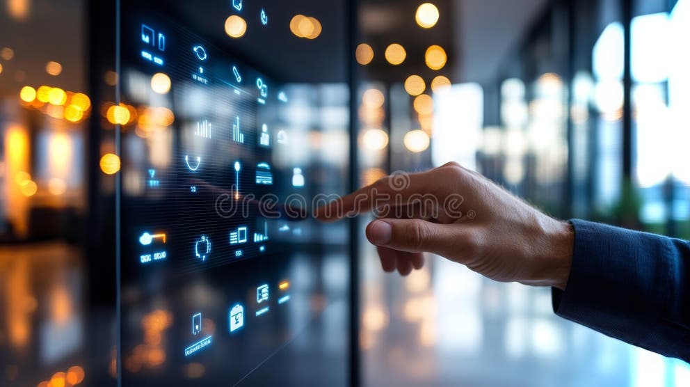 Smart Apartment Building Lobby Showcasing Advanced Interactive ...