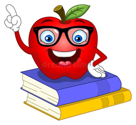 Smart apple stock vector. Illustration of apple, character - 20501738