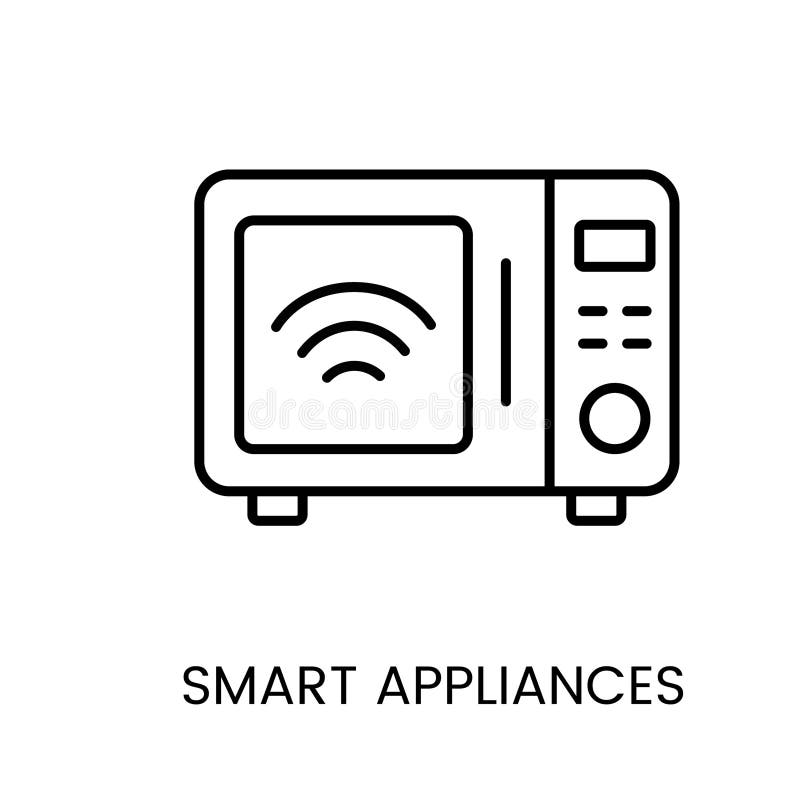 Smart Appliances Icon Ideal for Smart Kitchen Technology and IoT ...