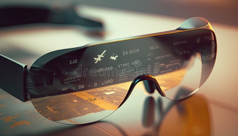 Smart AR Glasses Technology Concept. Customer Using AR Application To ...