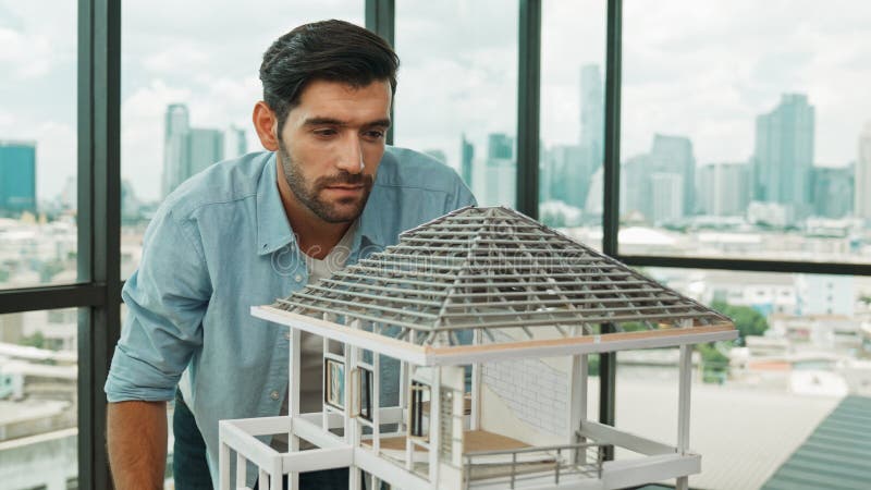 Smart Architect Engineer Check, Inspect, Look Architectural Model ...