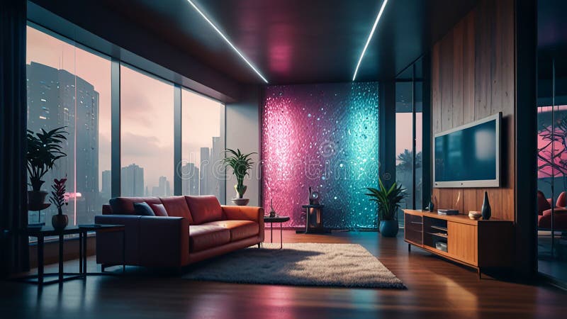 Smart Artificial Intelligent Ai Technology House Interior Stock ...