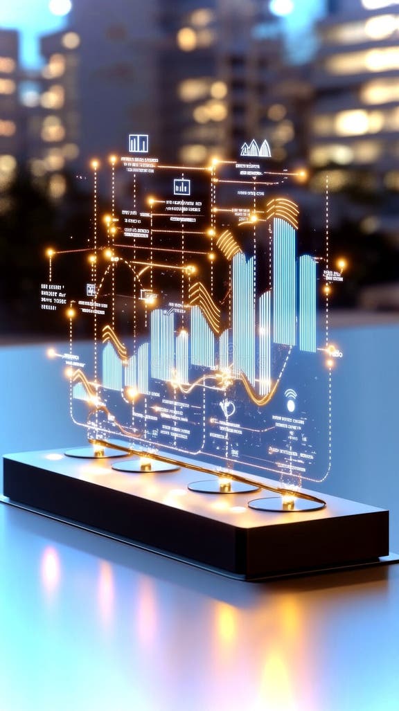 Smart Assistant Voice Feedback Visualization Displaying Data Analysis in Modern Home Setting ...