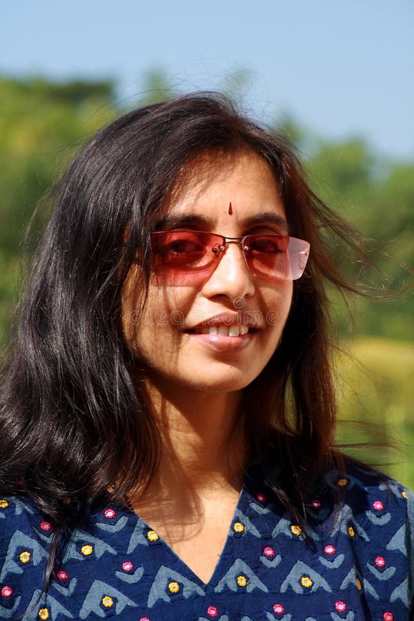 Smart and Attractive Indian Lady Stock Photo - Image of pink, clear ...