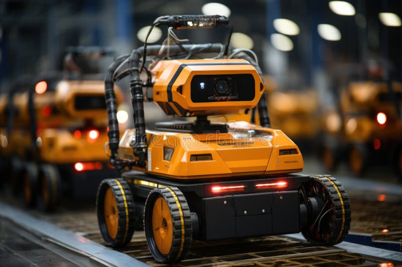 Smart Automated Robot Delivering in Modern Setting AI Generated Stock ...