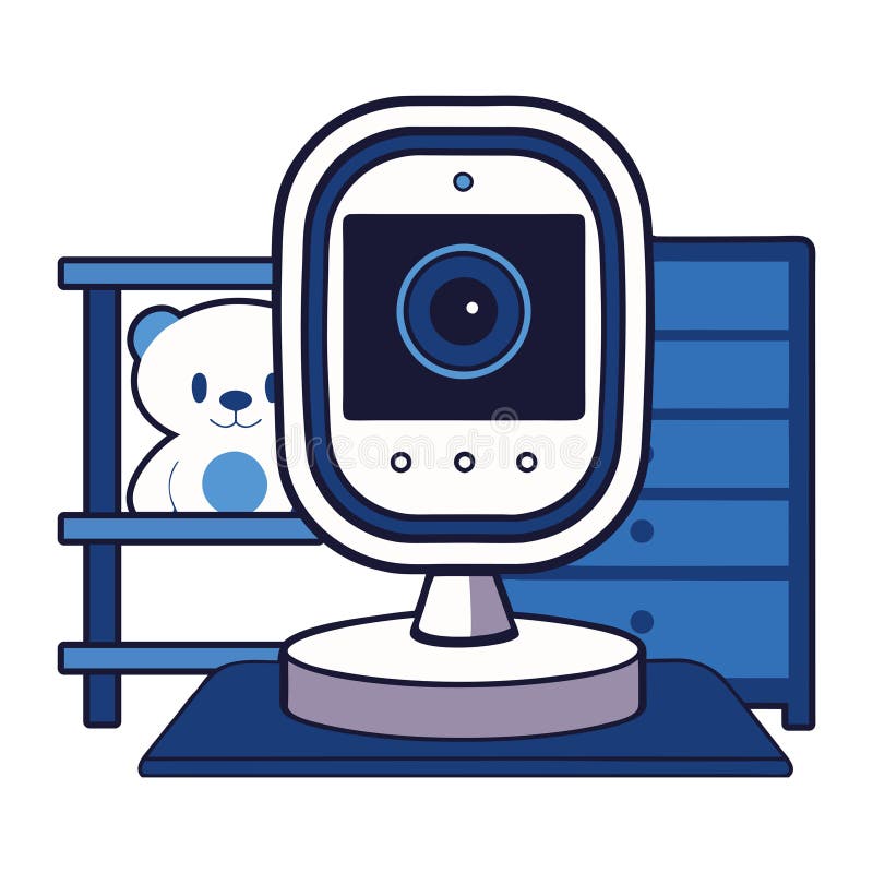 Smart baby monitor stock vector. Illustration of automation - 356848685