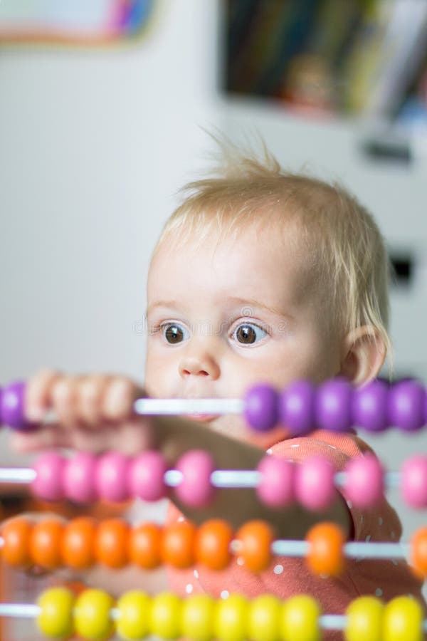 Smart Baby Playing with Toys. Early Development Stock Image - Image of ...