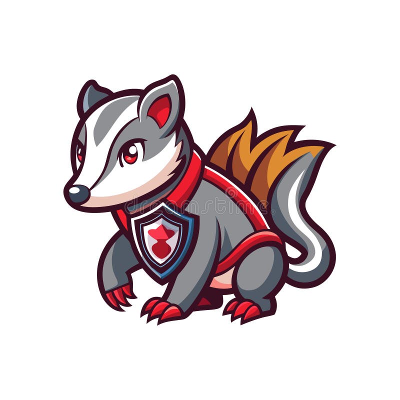 Smart Badger Crawling with Determination Stock Vector - Illustration of ...