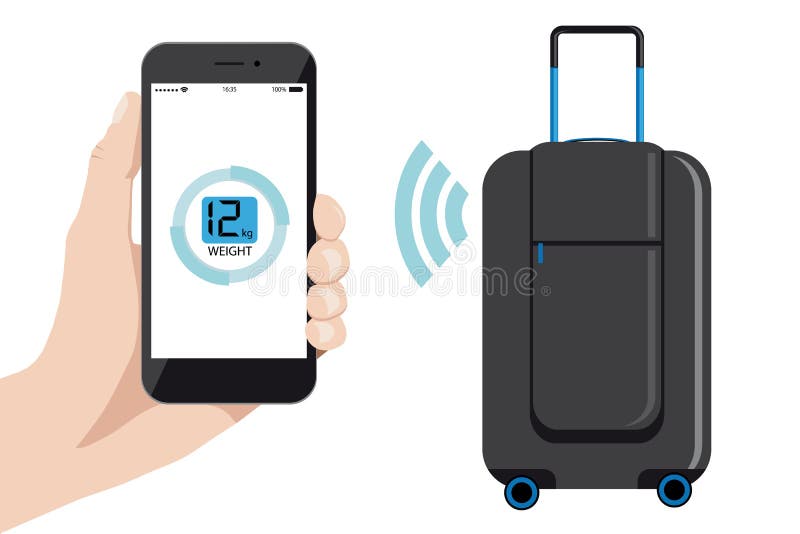 Smart Baggage with Wireless Control Stock Image - Image of equipment ...