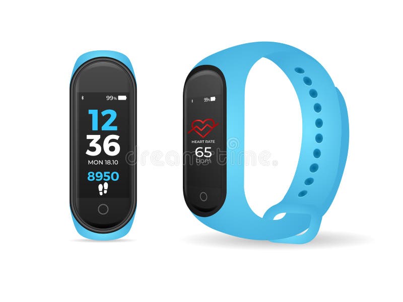 Smart band stock vector. Illustration of tracker, band - 209653309