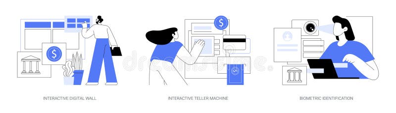 Smart Banking Isolated Cartoon Vector Illustrations Se Stock Vector ...