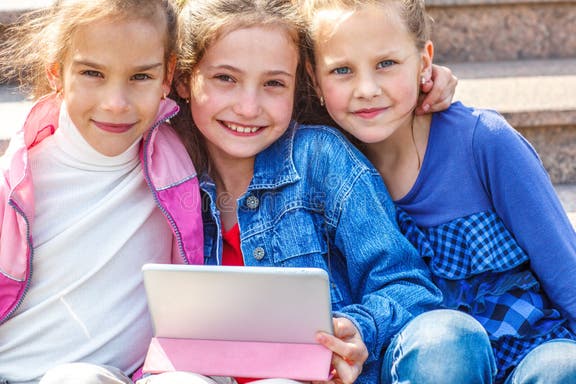 Smart Basic School Students Stock Photo - Image of playful, pretty ...