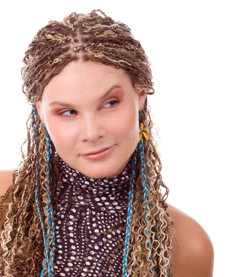 Smart and Beauty College Girl with Blueprint Tube Carrier Stock Photo ...