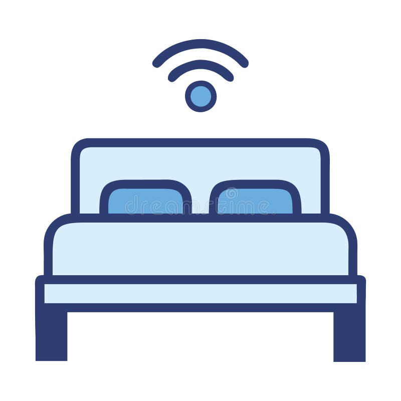 Smart Bed with Sleep Tracking Technology Stock Vector - Illustration of ...